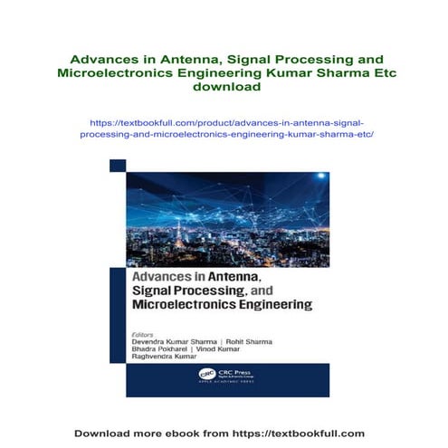 Advances in Antenna, Signal Processing and Microelectronics Engineering Kumar Sharma Etc | PDF