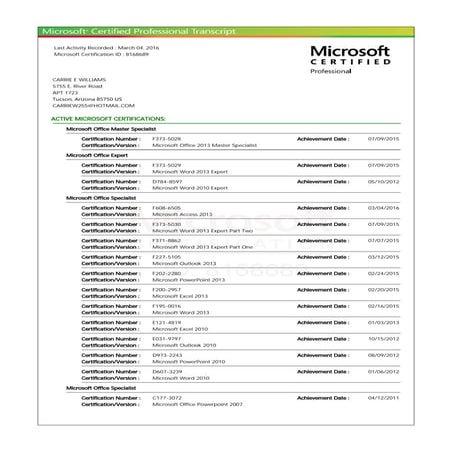 MS_Learning_Transcript | PDF