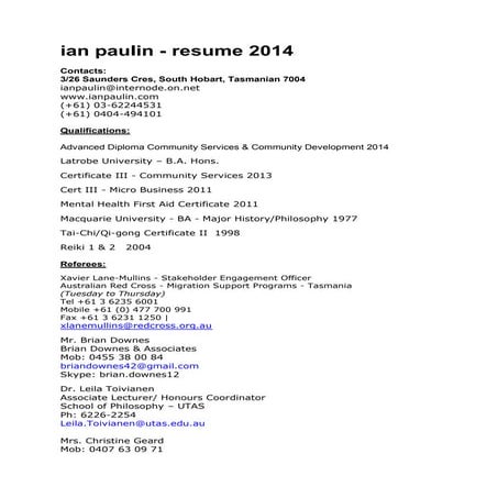 ian paulin Resume 2014 - 2015 | PDF