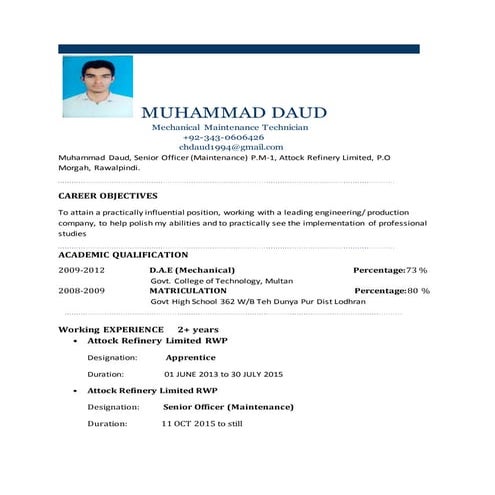 MUHAMMADF DAUD New CV (1) | DOCX | Technology & Computing