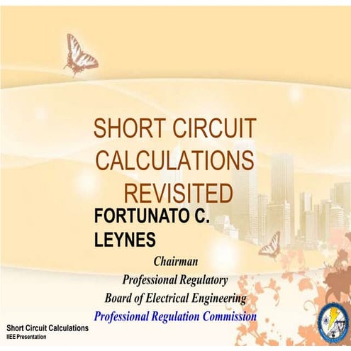 SHORT CIRCUIT CALCULATIONS REVISITED. pptx | PPTX