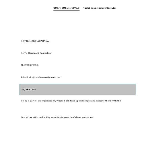 AJIT KUMAR RESUME | PDF