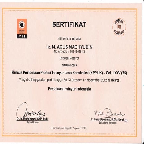 Training certificate PII | PDF