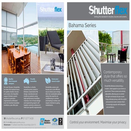Shutterflex Proprietary Screen Systems | PDF