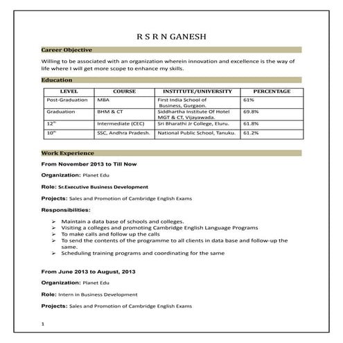 Ganesh Resume | PDF