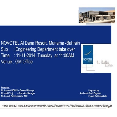 Farook Presentation for Chief Engineer | PPT