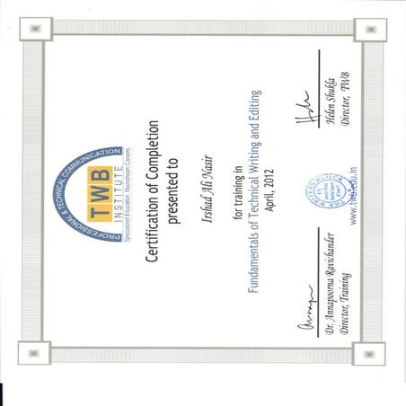 TWB Certification | PDF