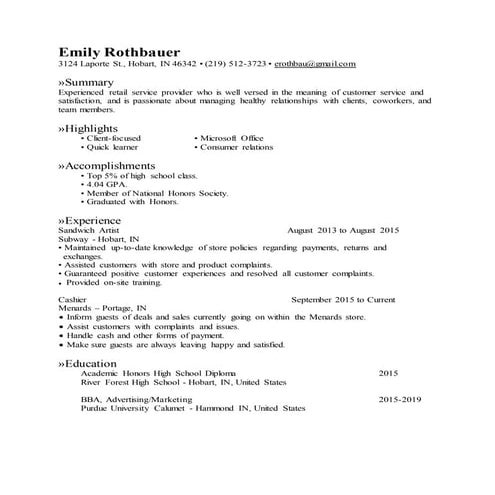 Kimalee Resume | RTF