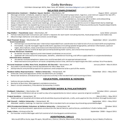 Cbj resume 06 2016 | PDF