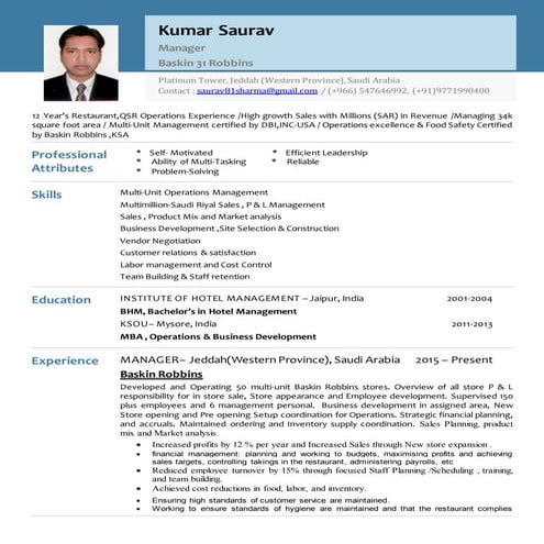CV @Saurav 1 | DOCX