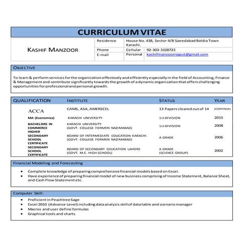 Kashif C.V. | DOCX