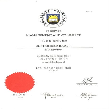 Ufh Certificate Pdf