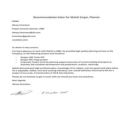 Recommendation letter for Mahdi Zargar (3) | PDF