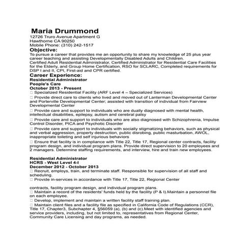 resume 2015 star | DOCX