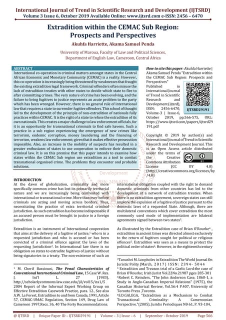 Extradition ppt | PPT