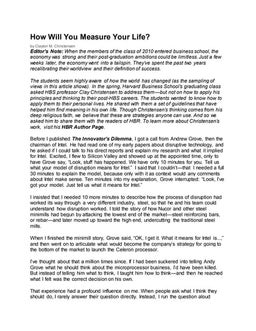 Money Quotes: How Will You Measure Your Life (assembled by Symbolist) | PPT