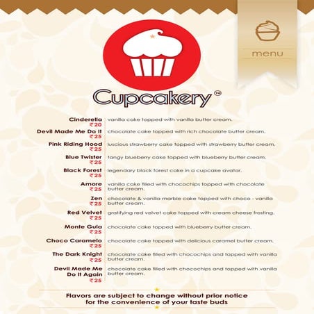 Cake Flavors | DOCX