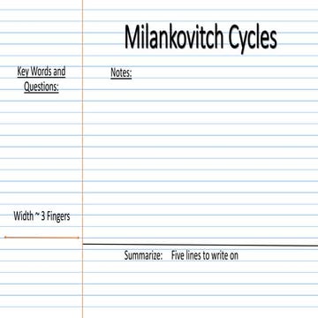 97. Milankovitch Cycle Notes | PPTX