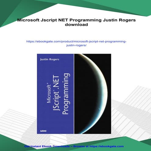 Microsoft Jscript NET Programming Justin Rogers | PDF