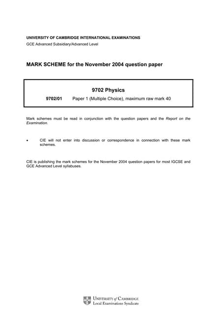 9702 w11 ms_21 | PDF | Physics | Science