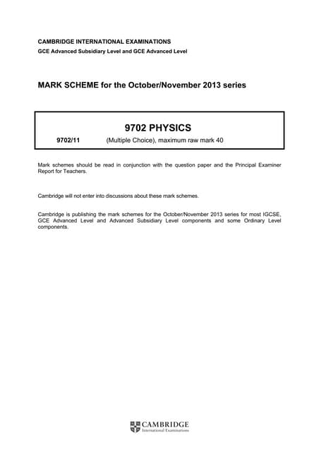 9702 w11 ms_21 | PDF | Physics | Science