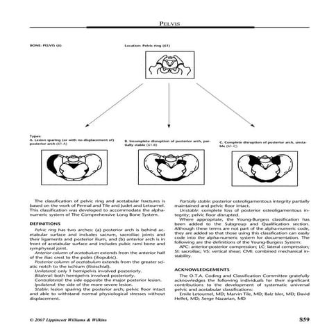 Pelvic fracture classification | PPTX