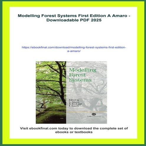 Modelling Forest Systems First Edition A Amaro | PDF