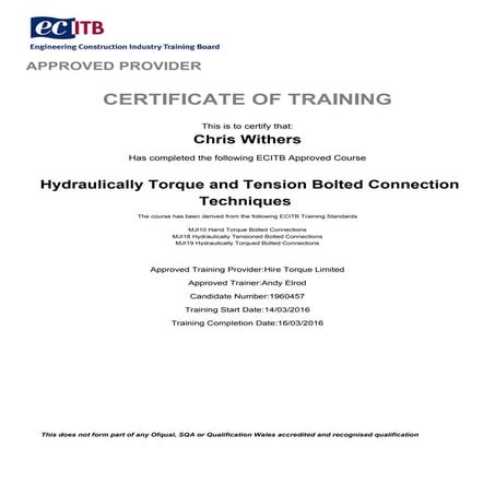 Hydraulic Torque & Tension Bolted Connection | PDF