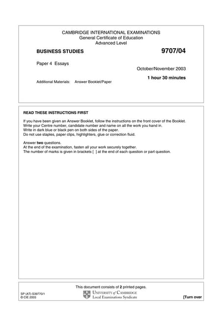 Cxc pob sba template with mark scheme | PDF | Business Administration ...