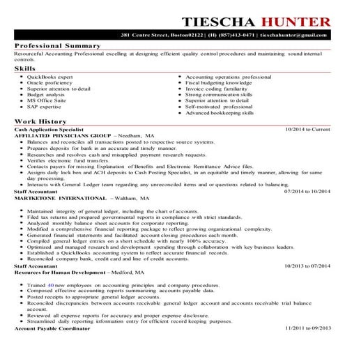 Tiescha Hunter Resume 3 | DOCX