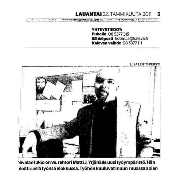 Lehtiartikkeli verkkokursseista Liperin lukiossa 2004 | PDF
