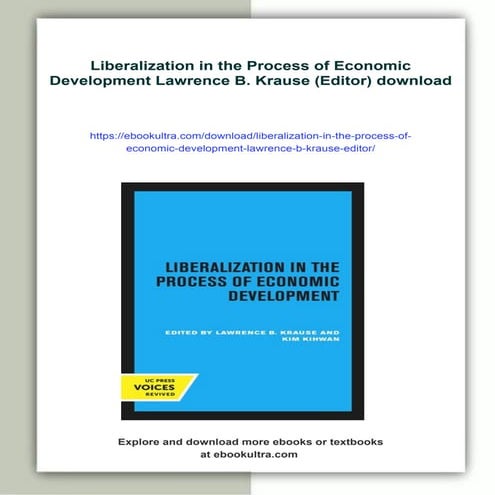 Liberalization in the Process of Economic Development Lawrence B ...