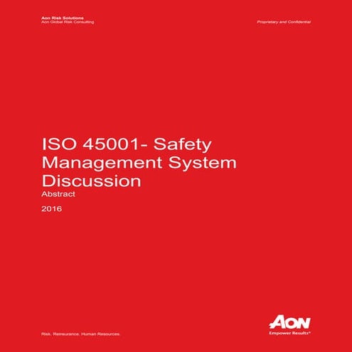 ISO 45001 Current Status of Development from ISO | PDF
