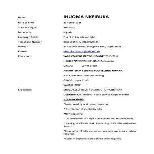 Junaid CV Elect | DOC