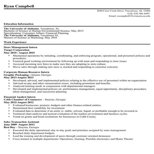 Ryan's Resume | PDF