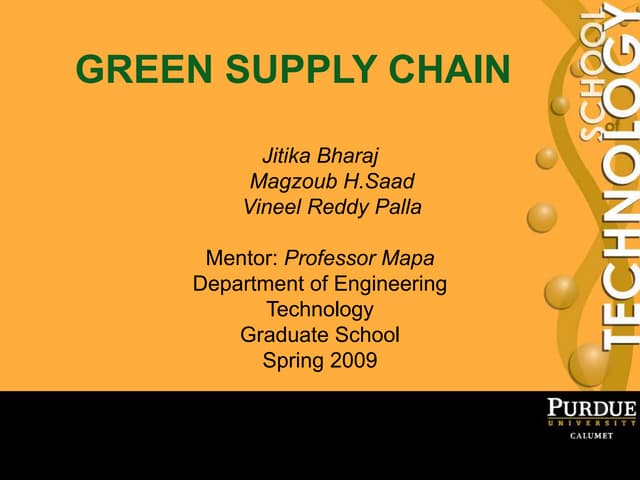 Green Supply Chain Management | PPT