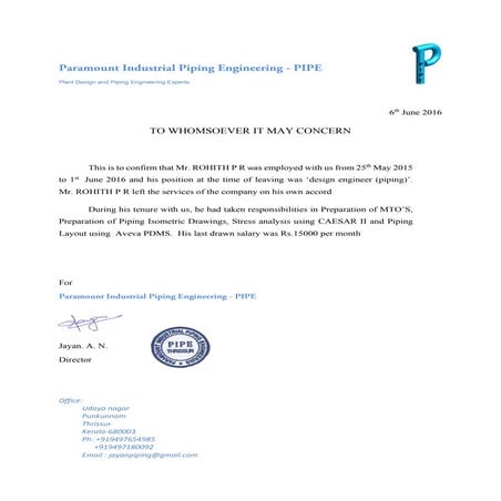 experience certificate | PDF