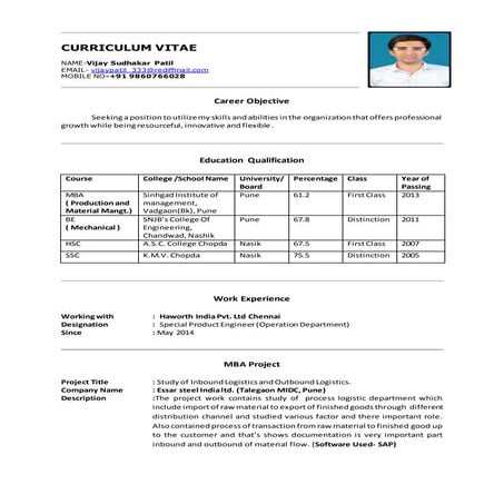 CV - Kamlesh V-02 | PDF