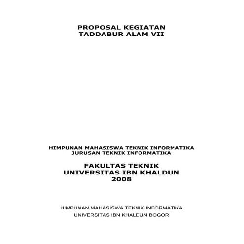 proposal TA 2008 | DOC