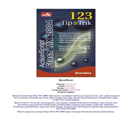 123 Tip & Trik ActionScript Flash MX 2004 | PDF