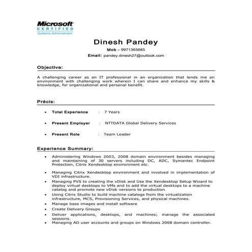 Dinesh_Resume | DOC