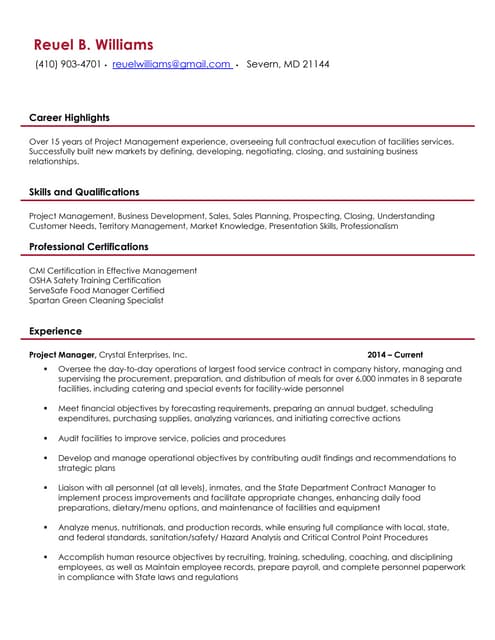 Michael Lowe - 2016 Resume | PDF