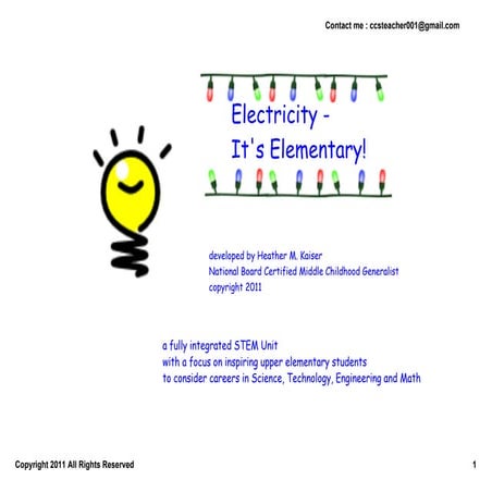 5 E's Unit Plan - Electricity - It's Elementary | PDF