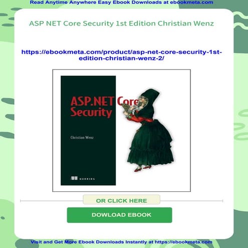 ASP NET Core Security 1st Edition Christian Wenz | PDF