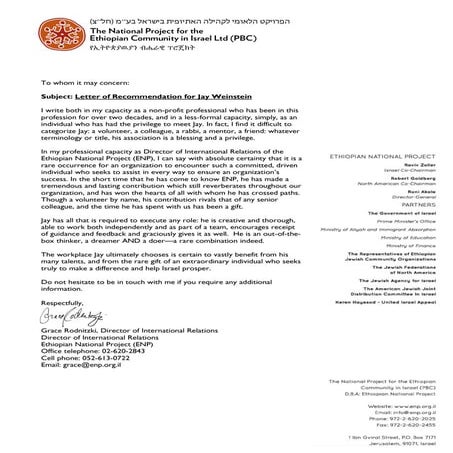 ENP Letter of Recommendation- Jay Weinstein | PDF