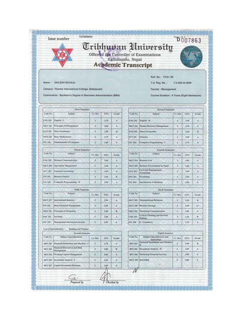 UCT Transcript of official academic record | PDF