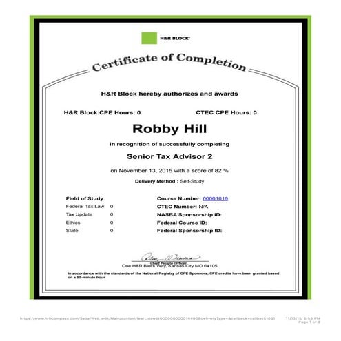 H&R Block - Compass | PDF