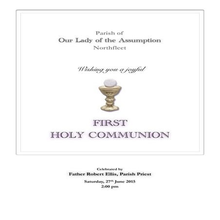 communion booklet | PDF