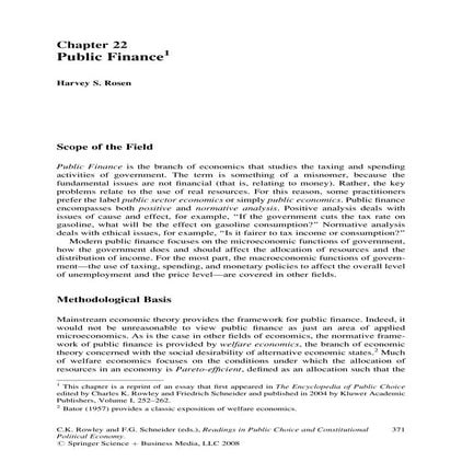 chapter22_public Finance by hervey S Rosen | PDF