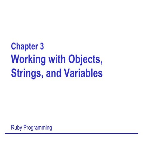 Strings Objects Variables Ppt 4957